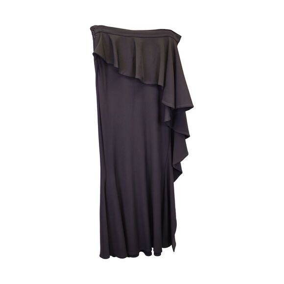 Givenchy | Skirts | Givenchy Sideruffle Maxi Skirt In Black Viscose ...